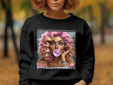 Bubble Gum Girl Art Pop Art Girl Print Digital Download Cute Wall