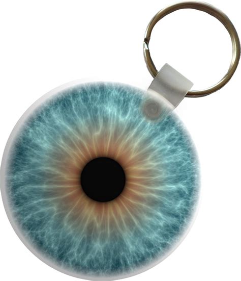 Sleutelhanger Zeeblauwe Iris Van Oog Plastic Rond Uitdeelcadeautjes Bol