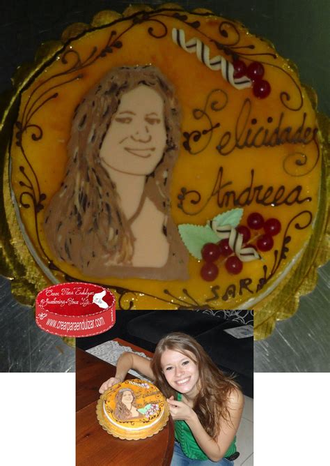 Massini Cake Reproduction In Chocolate Of Andreaa Whos Showing Her