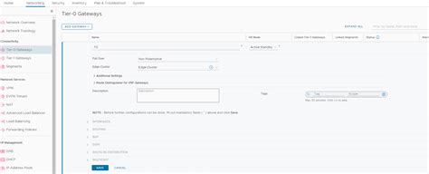 Add A Tier 0 Gateway