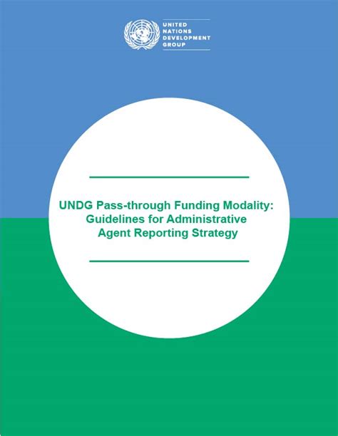 Unsdg Undg Pass Through Funding Modality Guidelines For