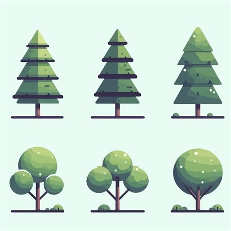 Flat Tree Collection Vectors Illustrations For Free Download Freepik