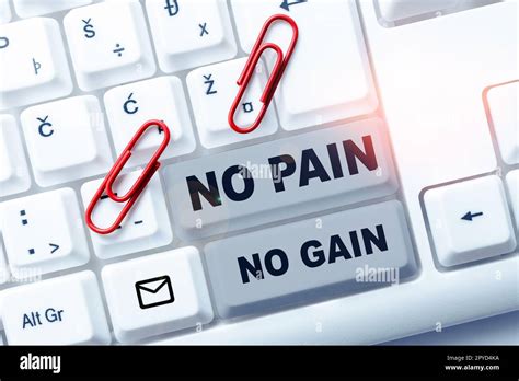 Text Sign Showing No Pain No Gain Word For All Success Requires