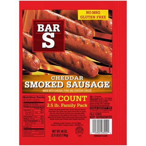 Marketside Extreme Cheddar Cheese Fully Cooked Smoked Sausage 14 Oz