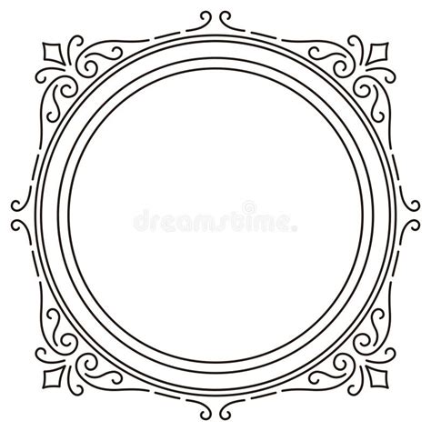 Line Curl Frame Modern Decorative Linear Background Stock Illustration Illustration Of Swirly