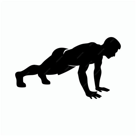 Premium Vector Push Up Silhouette