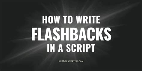 how to write flashbacks in screenplays with examples