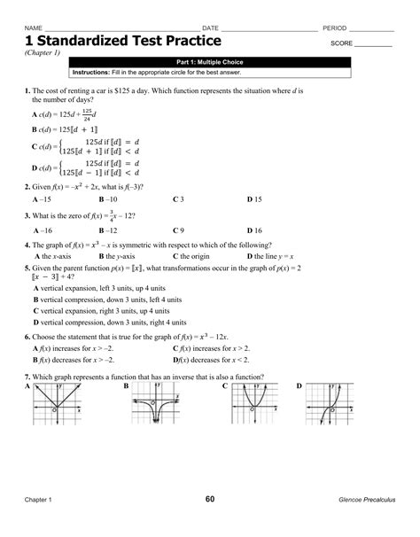 1 Standardized Test Practice