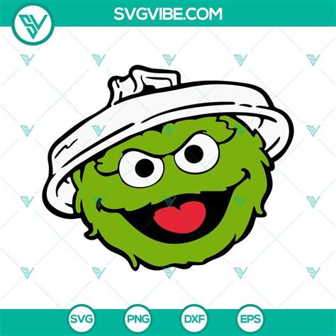 Oscar The Grouch Face Svg Files Muppet Svg Images Sesame Street Svg
