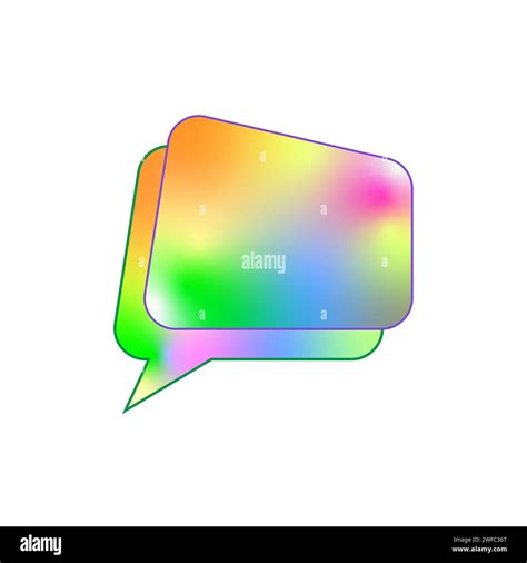 Holographic Messages Design Element Speak Bubble Chatting Box