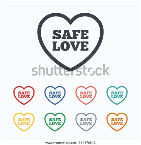 Safe Love Sign Icon Safe Sex Stock Vector Royalty Free 364470542