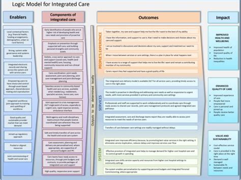 Logic Model For Integrated Care Scie
