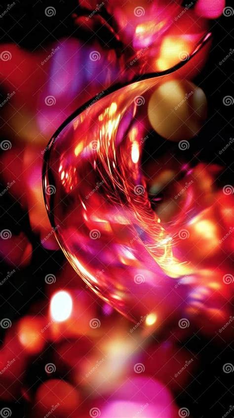 A Vibrant Abstract Swirl Of Colors And Light Creating A Dynamic Visual Effect Stock