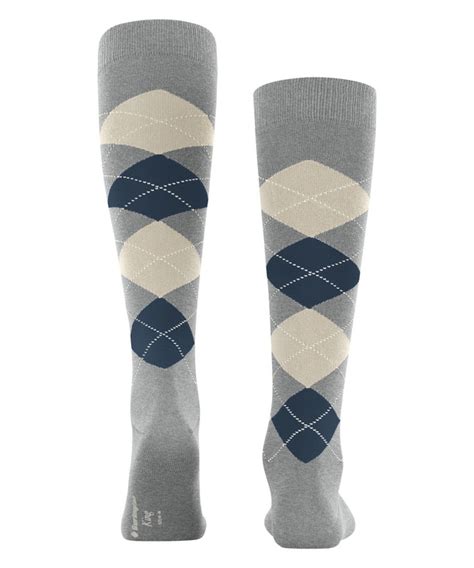 King Men Knee High Socks Grey Burlington