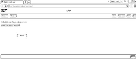 E Suitable Warehouse Orders Were Not Found SCWM SAP Community
