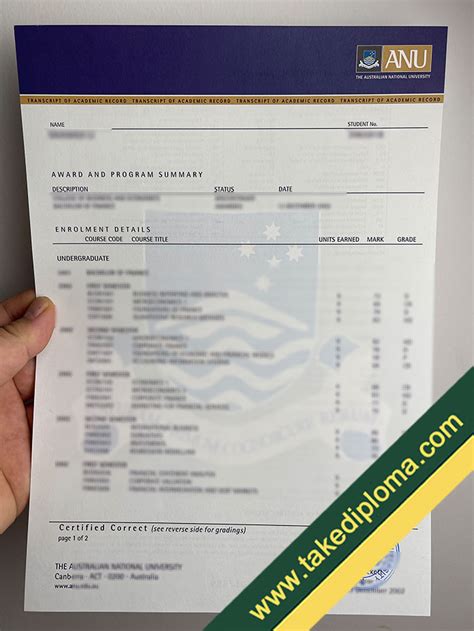 How To Create Australian National University Fake Transcript
