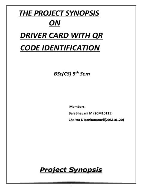 Driver Card With Qr Code Identification Pdf