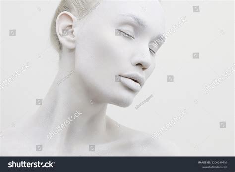 Beautiful Naked Woman White Paint Beauty Stock Photo Shutterstock