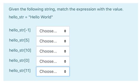 Solved Given The Following String Match The Expression With Chegg