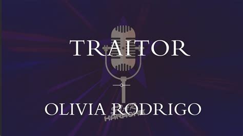 Olivia Rodrigo Traitor Karaoke YouTube
