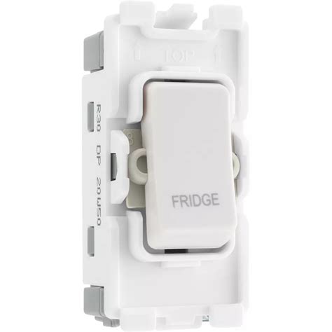 British General Nexus 800 Grid 20a Grid Dp Fridge Switch White Screwfix