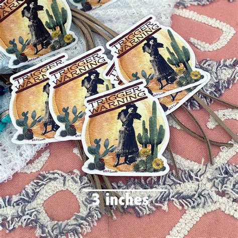 Trigger Warning Western Vinyl Sticker Decal Decal Barn