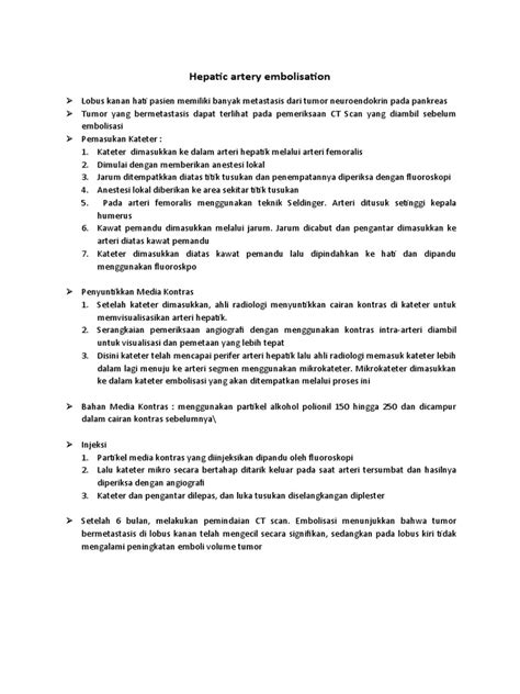 Hepatic Artery Embolisation Pdf