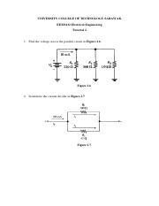 Electrical Engineering Circuit Analysis Tutorial Exercises Course Hero