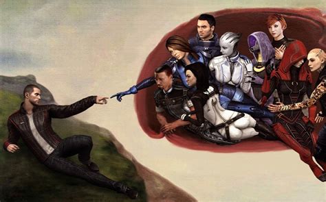 Commander Shepard Mass Effect Miranda Lawson The Creation Of Adam