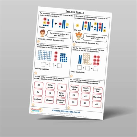 Year 2 Tens And Ones 2 Reasoning And Problem Solving Resource Classroom Secrets