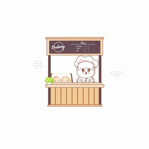 Premium Vector Bakery Shop Display Vector Illustration