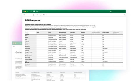 Free Dsar Template Soveren