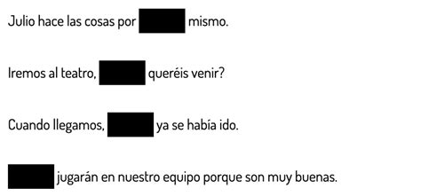 Llena Los Espacios En Blancos Con El Pronombre Correcto Ficha