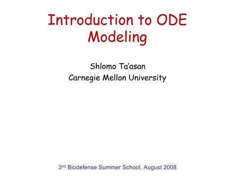 PPT Introduction To ODE Modeling PowerPoint Presentation Free Download ID