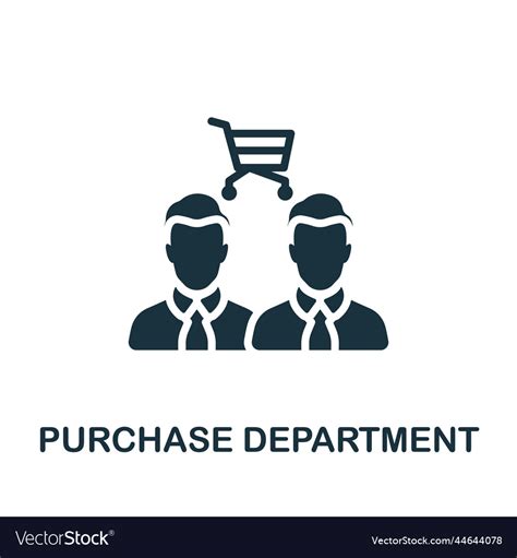 Purchase Department Icon Monochrome Simple Vector Image
