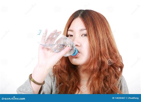 Girl Holding With Bottle Of Water Stock Image Image Of Adult Happy