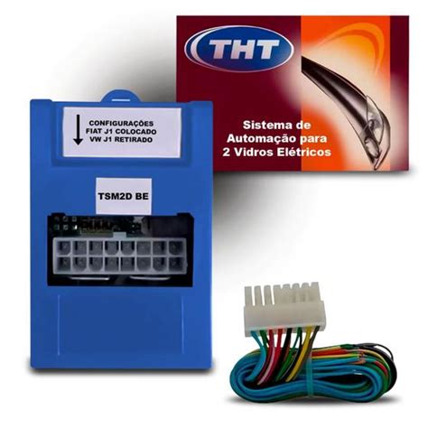 Módulo de Vidro Elétrico THT Subida Descida Portas Botões Originais VW ou Fiat TSM DBE Chicote