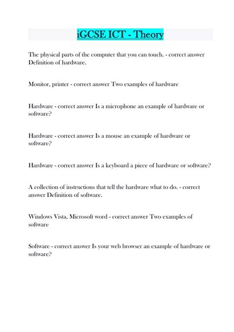 Igcse Ict Theory Question And Answers Latest Update Ict 0417
