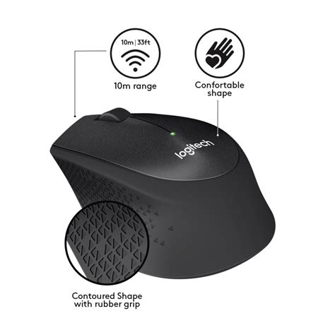Logitech M330 SILENT PLUS wireless black