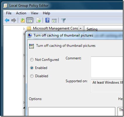 Turn Off Caching Of Thumbnail Pictures In Windows