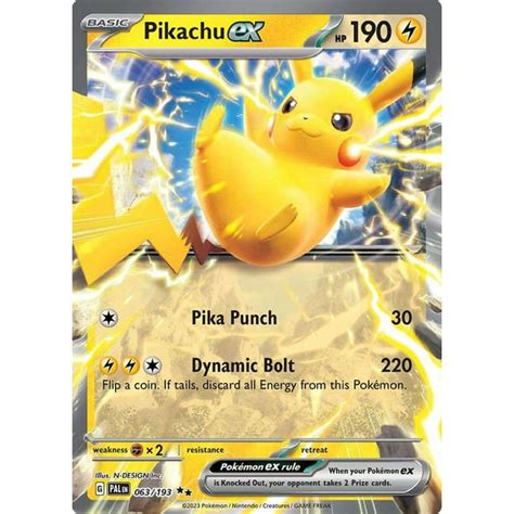 Pokemon Paldea Evolved Double Rare Pikachu Ex 63