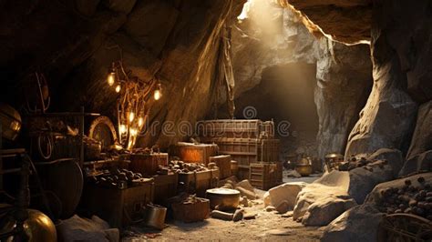 Gilded Secrets Of The Pirates Lair Stock Illustration Illustration Of