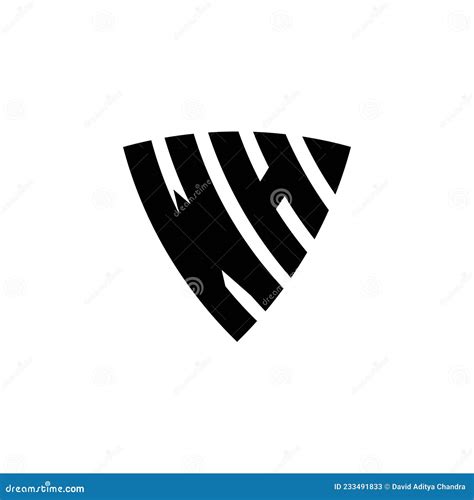 WH Logo Monogram Triangle Shield Style Stock Vector Illustration Of