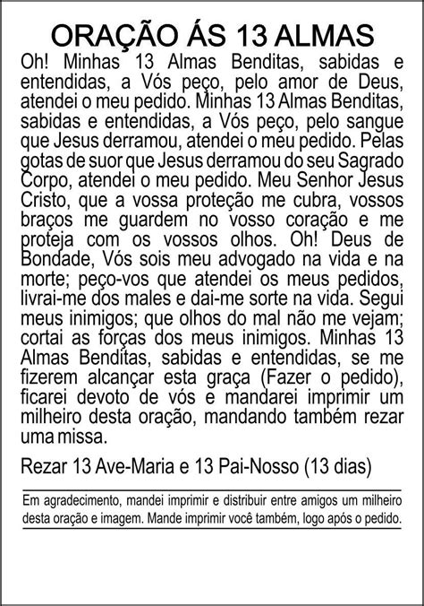 Milheiro Santinho Oração Das Almas Treze De Promessa R em Mercado Livre