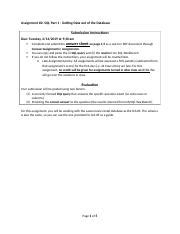 Assignment 2 SQL Part 1 1 Docx Assignment 2 SQL Part 1 Getting