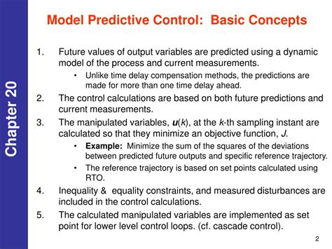 Ppt Overall Objectives Of Model Predictive Control Powerpoint Presentation Id384134