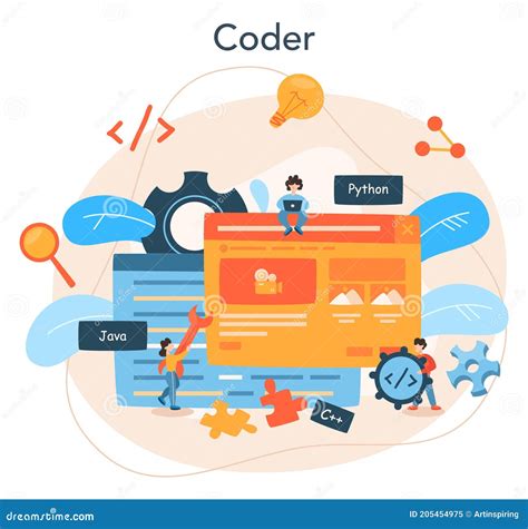 Back End Development Concept Software Development Process Stock Vector