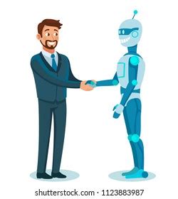 Robot Business Man Shaking Hands Images Stock Photos Vectors Shutterstock