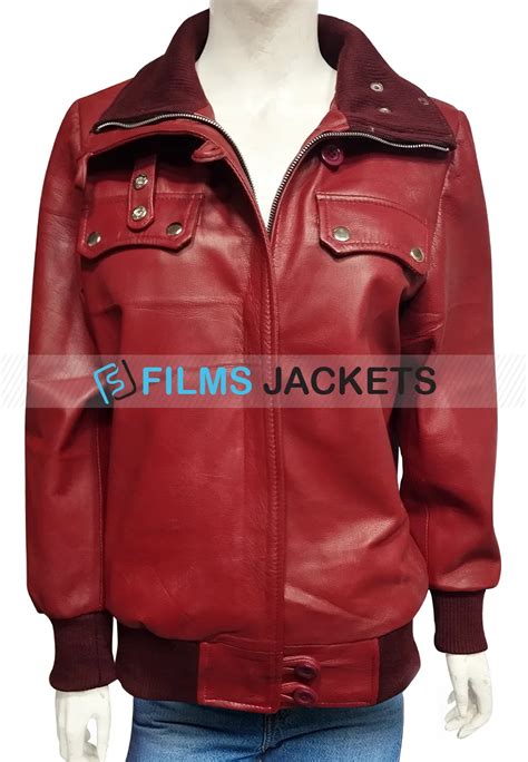 The Big Bang Theory Bomber Penny Burgundy Leather Jacket
