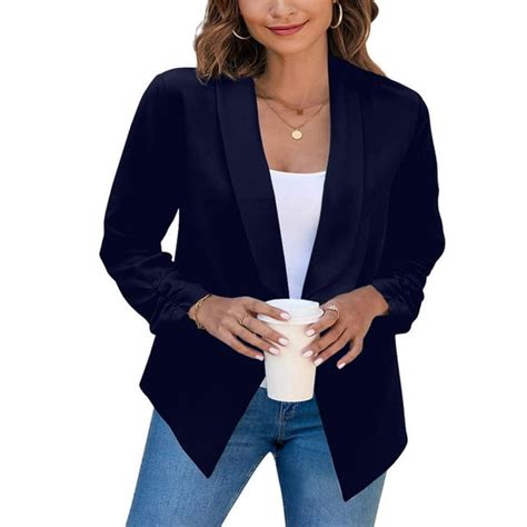Frontwalk Oversized Casual Blazers For Women Long Sleeves Open Front